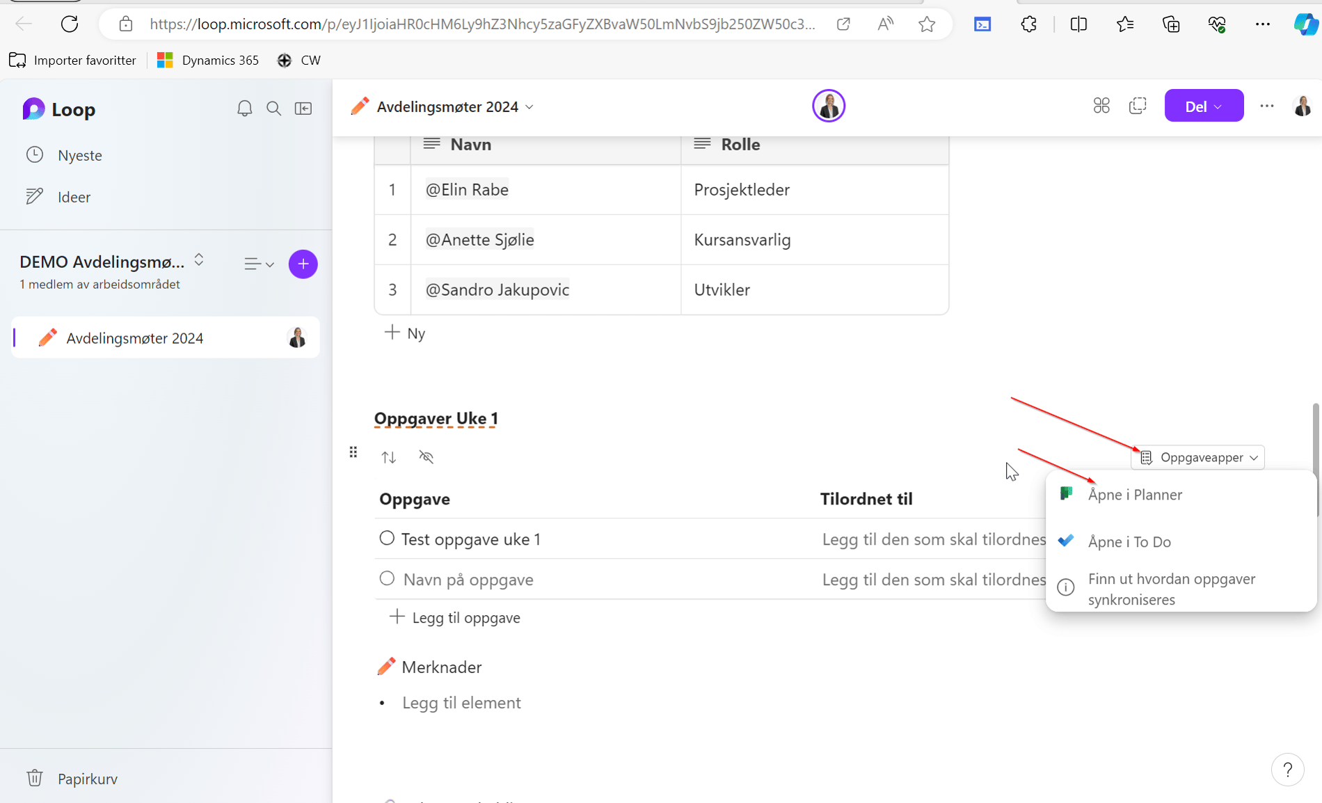 Hva kan du bruke Microsoft Loop til